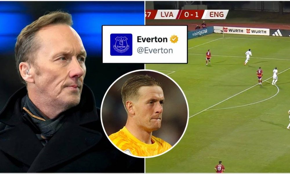 Everton Call Out Lee Dixon For Pickford Comments During Latvia vs ...